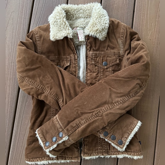 Abercrombie & Fitch | Jackets & Coats | Vintage Abercrombie Fitch Corduroy Fur Jacket S Brown ...
